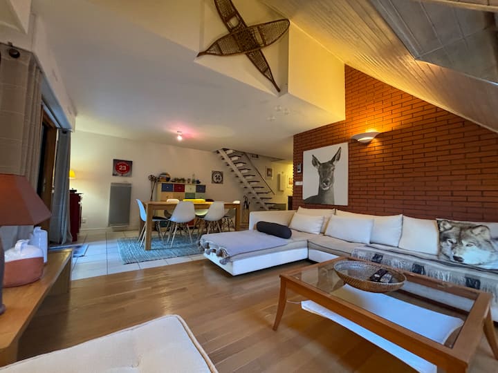 Duplex Spacieux Cosy Grande Terrasse Vue Montagne - Saint-Lary-Soulan