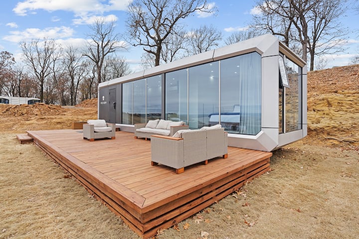 Arkansas River Views | Private Pod | Sleeps 4 - Muskogee, OK