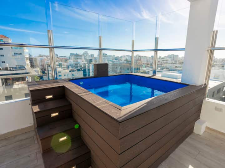 Beautiful Penthouse 1br Jacuzzi With City View - Santo Domingo