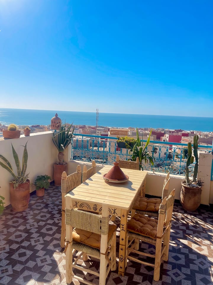 Berber Apartment With Panoramic Terrace - Tamraght - Taghazout