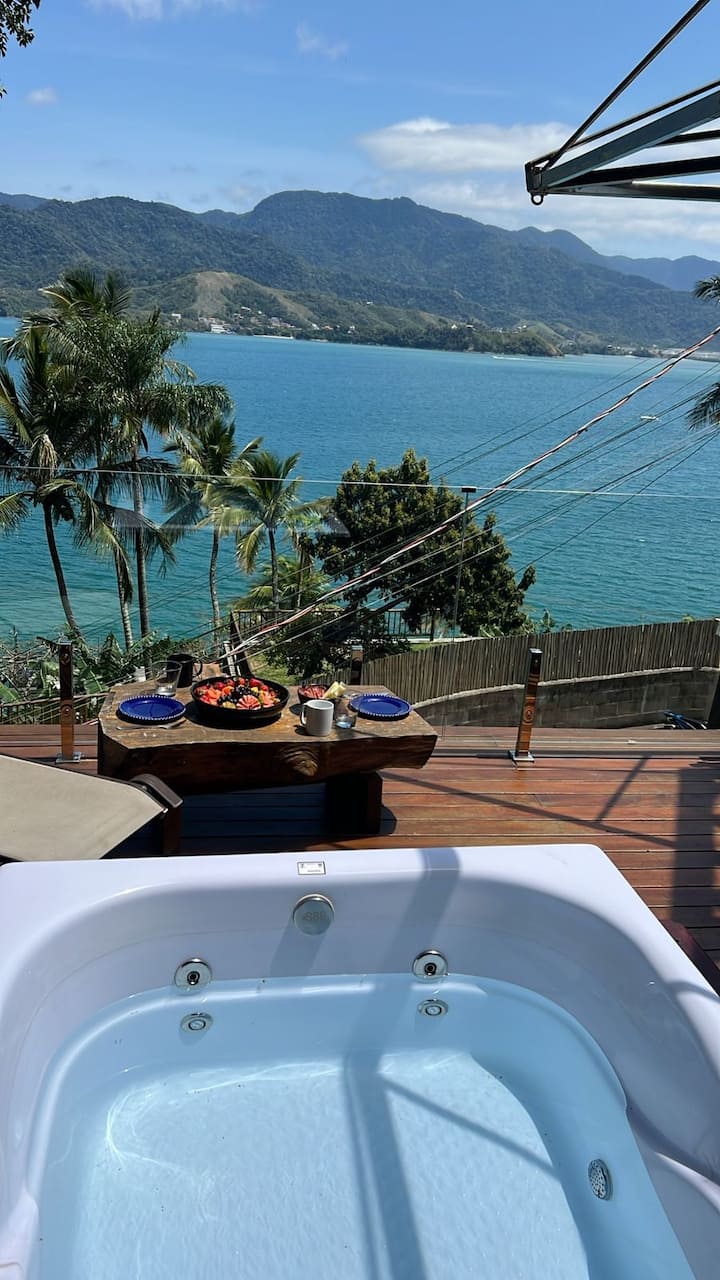 Chalé Com Jacuzzi E Vista Para O Mar - Ilhabela