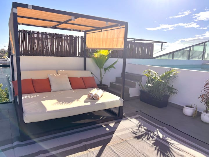 Private Pool Ph & Rooftop Close To The Beach - Tulum