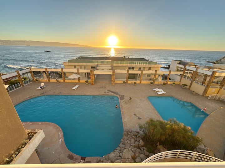 Vista Panorámica Al Mar·piscina·sector 5 Reñaca - Vina del Mar