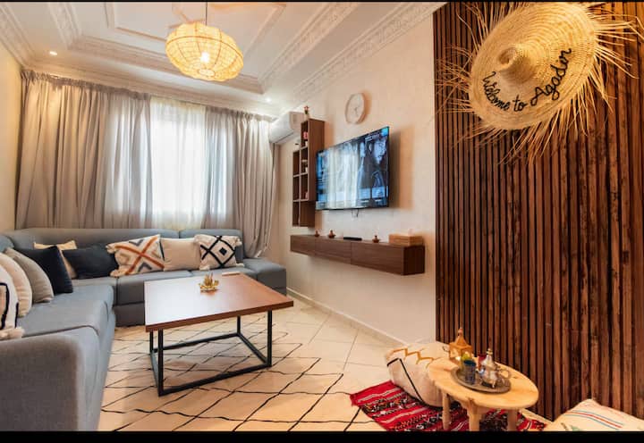 Appartement Chic Familiale Moderne Et Artisanale - Agadir