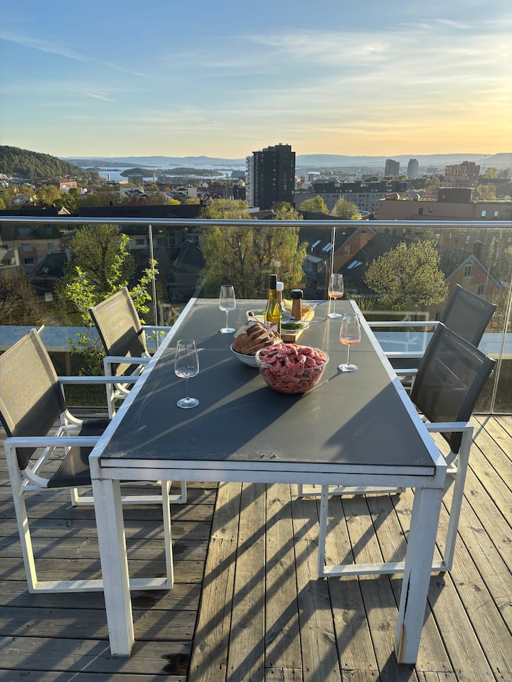 Stor & Sentral 4-roms (6 Gjester) – Utsikt! - Oslo