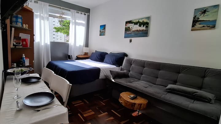 Apartamento Kitinete Em Santos Temporada Ou Mensal - Santos
