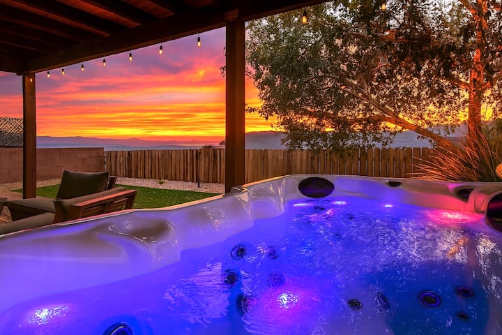 Luxe Lakeview Villa | Hot Tub + Mountain Serenity - Lake Havasu City, AZ