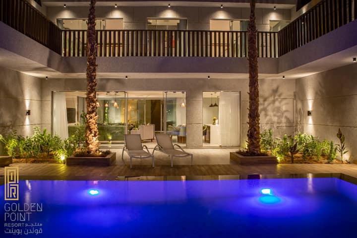 فيلا بصالتين وغرفتين نوم ومسبح خاص وبلكونه مطله - Riyadh