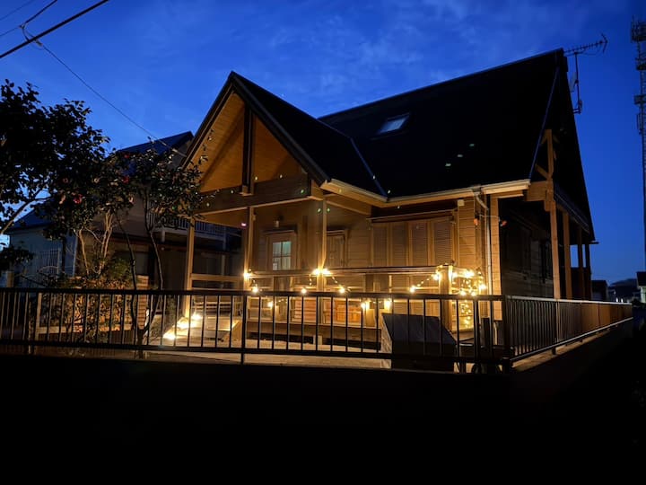 メルスタ3Km!鹿島神宮5km!オーシャンビュー!
天体観測!
暖炉付きログハウス!「Kハウス」 - 가시마시