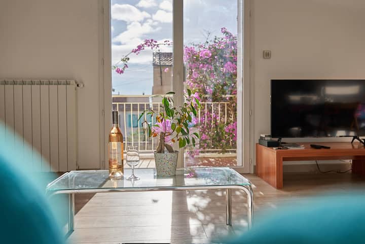 Havre Familial Cosy Avec Terrasse & Lumière - Toulon
