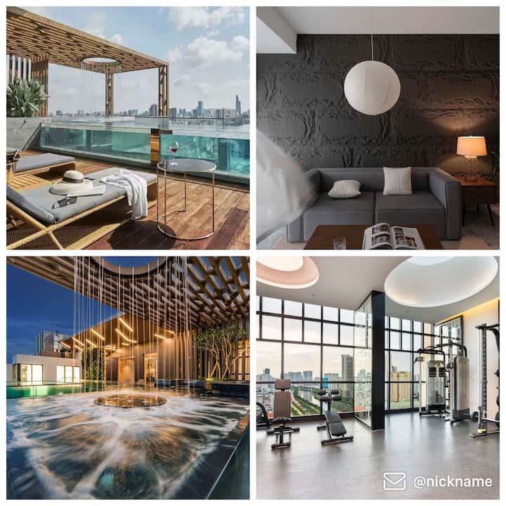 Quiet In The City/3br +3bed/infinity Pool On High - Binh Hung