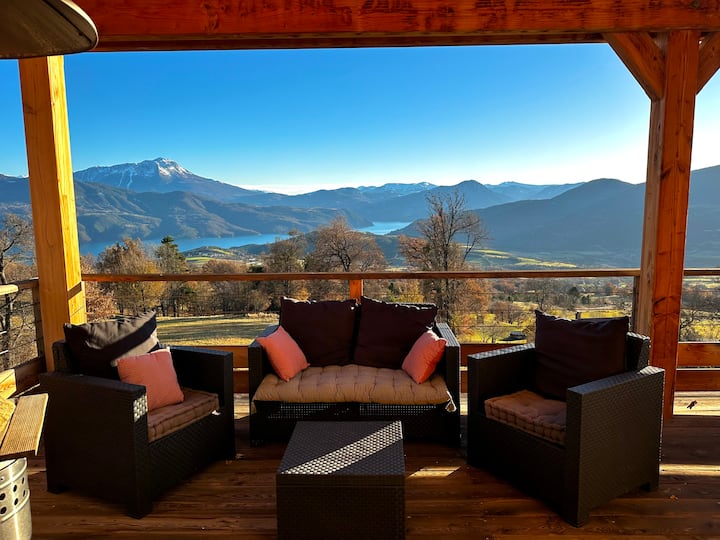 Chalet - Vue Panoramique Lac & Montagnes - Lac de Serre-Ponçon