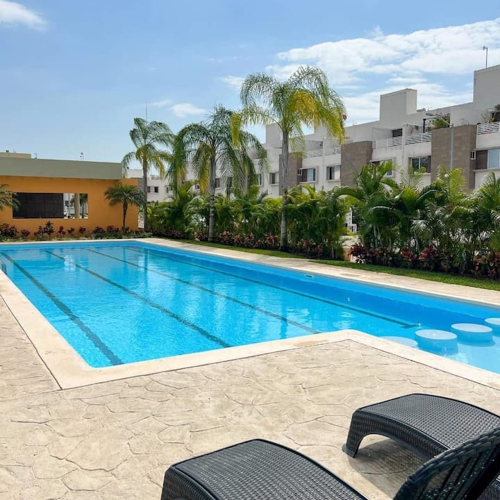 Residencia Moderna 3hab-4baños-piscina-playa16min. - Cancún