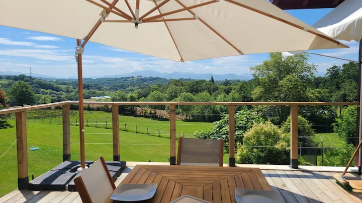 Entre Mer Et Montagnes Maison Avec Vue Panoramique - Espelette