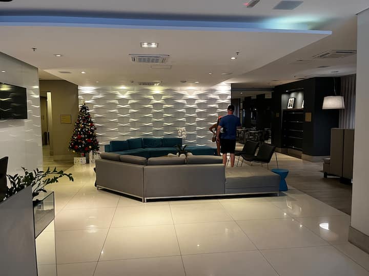 Flat Inteiro Com Piscina, Academia E Sauna - Santos