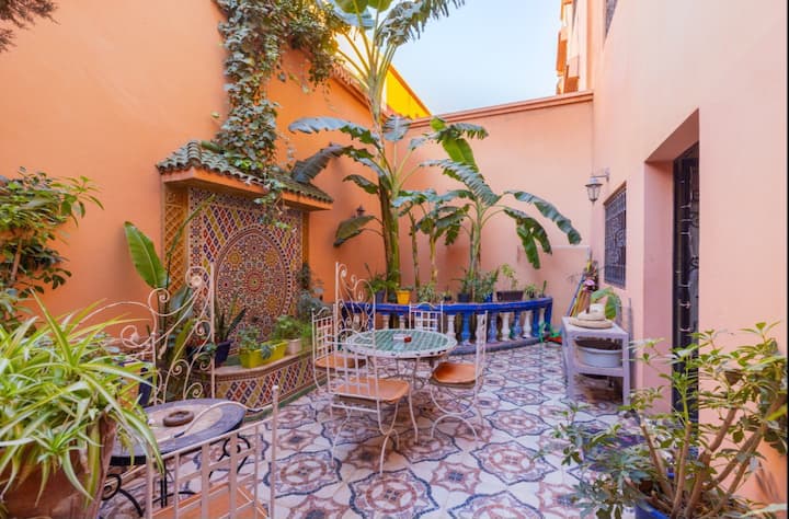 Appartement Authentique Avec Terrasse Arborée - Marrakech