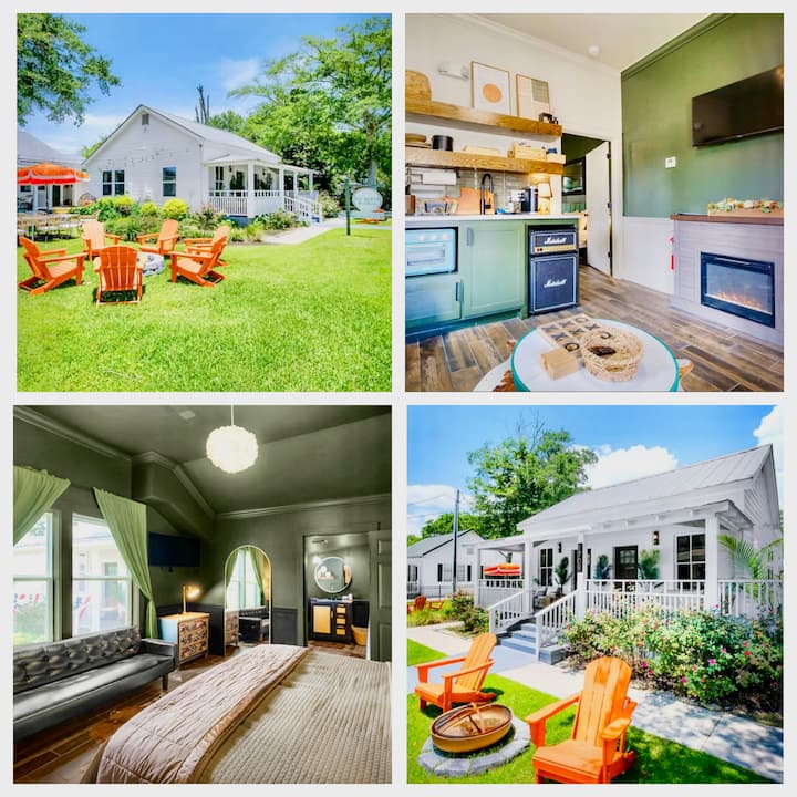 Family Friendly Gated Courtyard With Firepit - Ocean Springs, MS