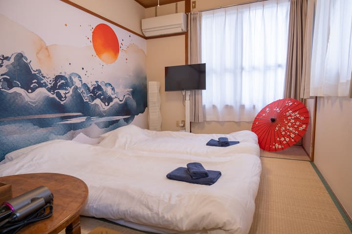 藤崎駅7分｜福岡空港直通21分｜日本風和室 - Fukuoka