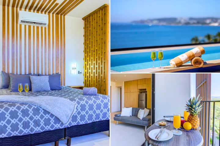 Studio W/ Rooftop Pool & Car – Steps From Ocean - Bucerías