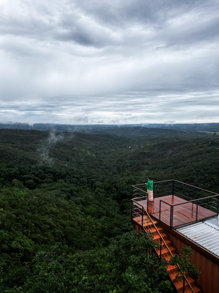 Arara Canindé Deck Com Nascer Do Sol E Banheira - Goiás (estado)