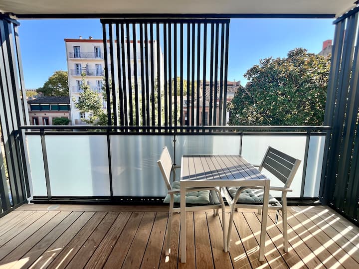 "Lejeune" Moderne-calme-fibre-balcon-métro - Toulouse