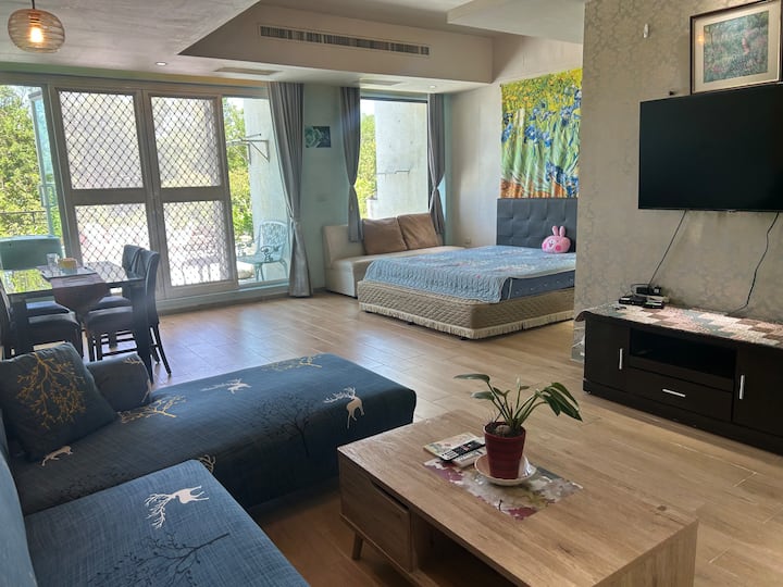 月租優惠Seaviewstudio享36坪優質美式整層別墅,遠眺安平海邊夕陽美景,自在海景堡壘 - 타이난