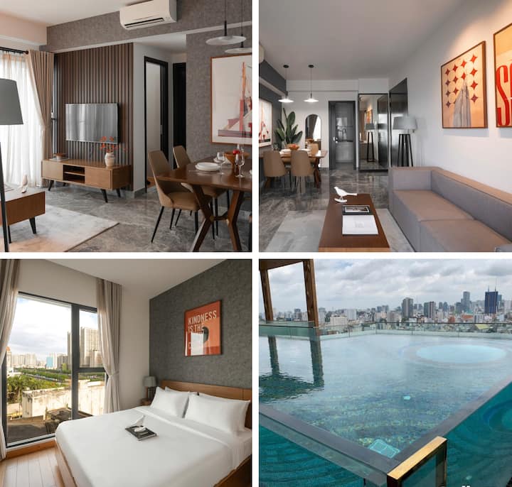 Cozy Nook D1, 2brs(3beds)+2wc, View River+city - Ho Chi Minh-staden