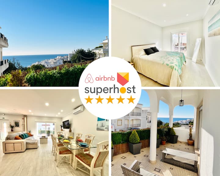 Brisamarvilas:sea View, 5 Min Walk To Town & Beach - Albufeira