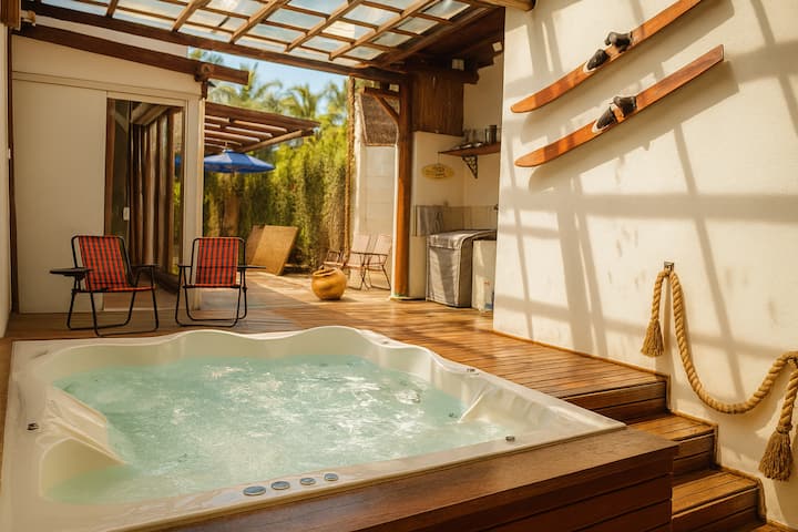 Suíte C/ Ar, Cama King, 800m Da Praia, Jacuzzi Spa - Caraguatatuba