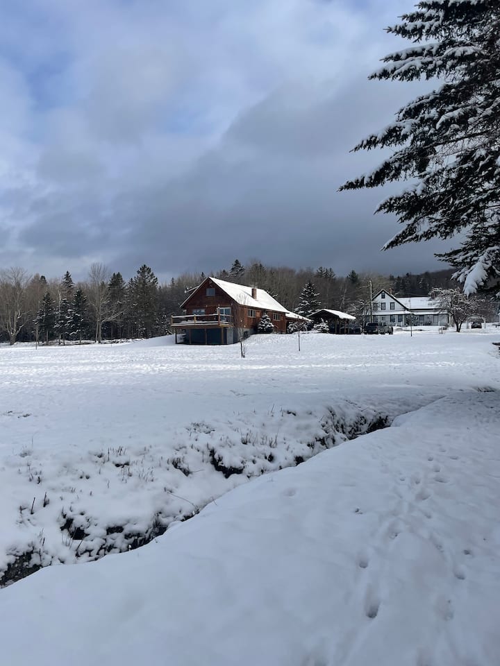 Cozy Vertical Log Cabin - Mountain View’s & Sauna! - Santa's Village, Jefferson