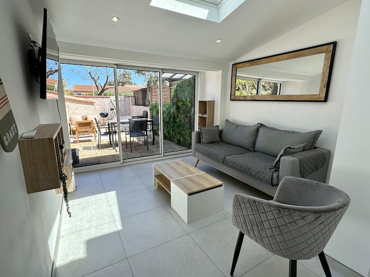 Maison 4pers, Plage 10 Min, Pkg, Clim, Draps, Wifi - Saint-Cyprien