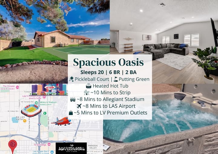 Spacious Oasis W/ Pickleball Mins To Strip/stadium - Las Vegas, NV