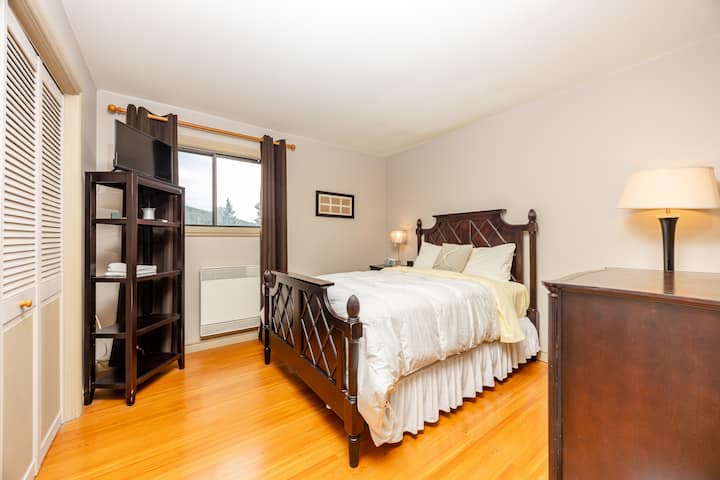 Spacious 2–3br Apartment Mountain View & Fireplace - Saint-Sauveur