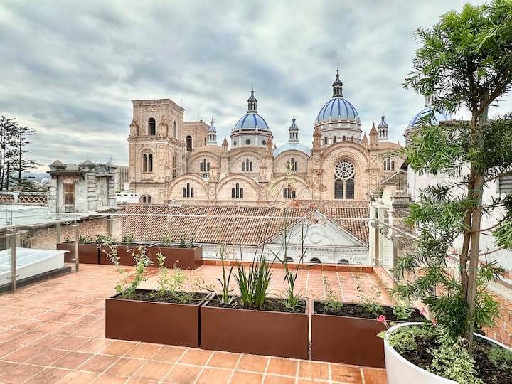 "Dpto. 2 Habitaciones+rooftop Cúpulas Catedral” - Cuenca