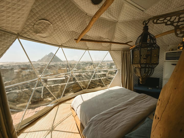 Esfera Celeste. Unique Luxury Dome W/pyramids View - Egipto