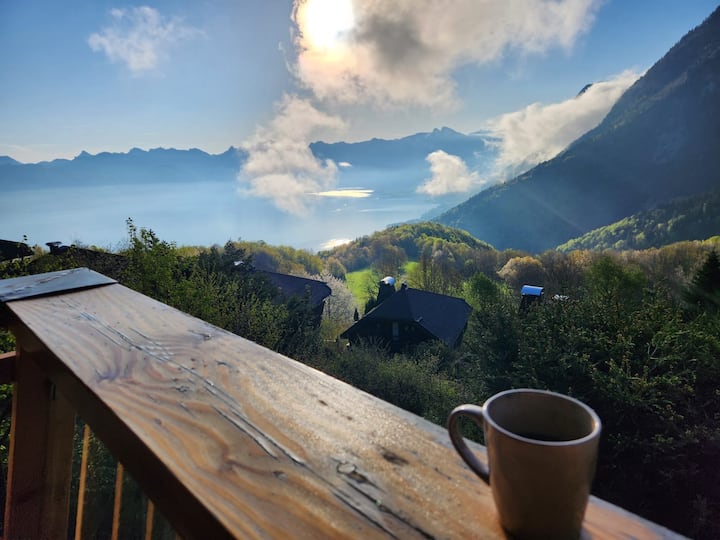 Chalet Avec Vue Lac Et Montagne - Genfersee