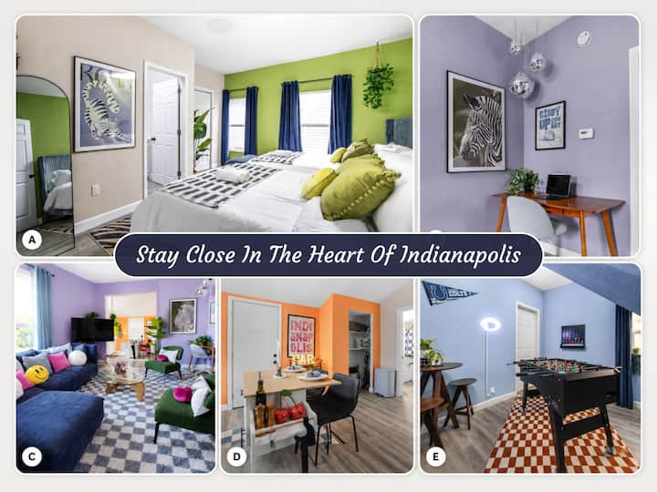Indy Downtown 3br Home Near Lucas Oil Stadium - IUPUI,Indianapolis