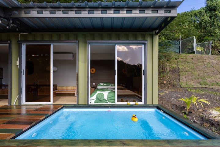 Green Moon Forest Container W/ Pool & Stargazing - Puerto Rico