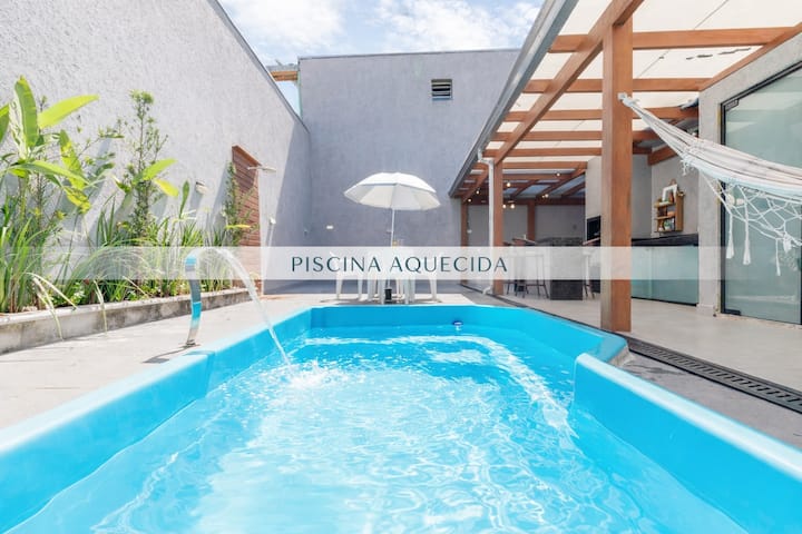 Casa 700m Mar | Piscina Aquecida, Suíte E Churrasq - Matinhos