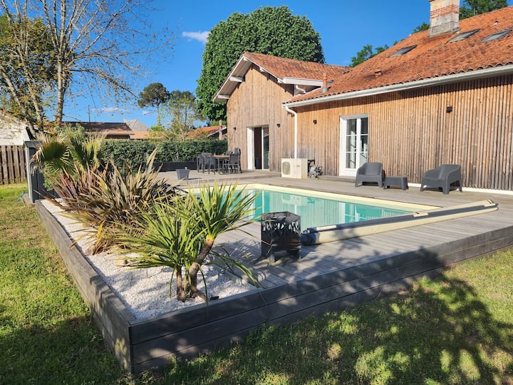 Maison Familiale Avec Piscine - Belin-Béliet