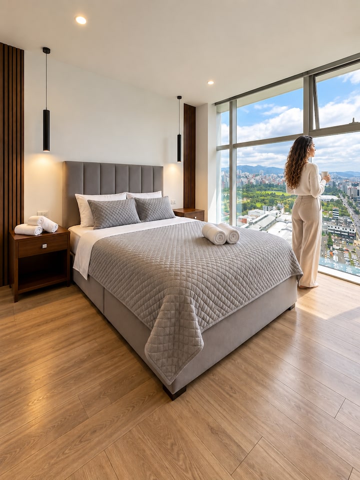 Exclusive Suite On The 19th Floor With A View Of La Carolina Park - Quito