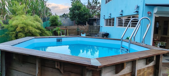 L'althéa  Bleu
à 2min De La Plage Sans Sargasses - Guadeloupe