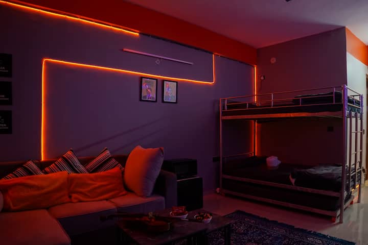 Neon Vibe With Neon Lights|bunk Bed |Ekana Stadium - Lucknow
