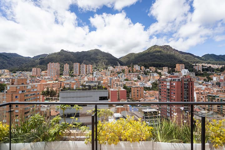 Lujoso Apto Con Terraza Privada Chapinero Alto - Bogota