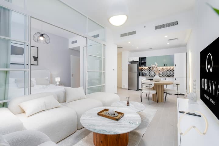 Tranquil 2br In Golfville Block A | Pool View - Dubai