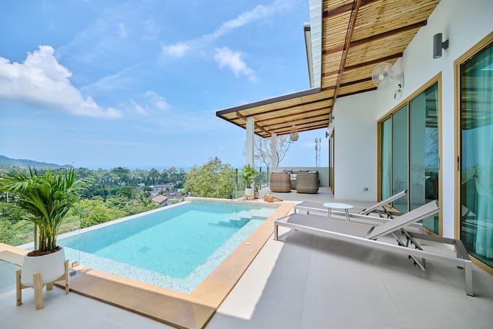 Modern 3br Villa | Ocean View, Salt Pool & Jacuzzi - Koh Tao