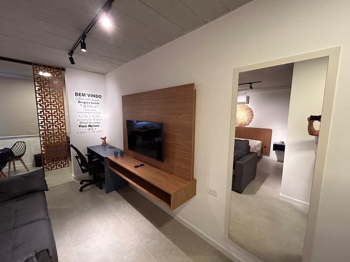 Sofisticado E Minimalista 
 Studio Praia Dotenório - Ubatuba