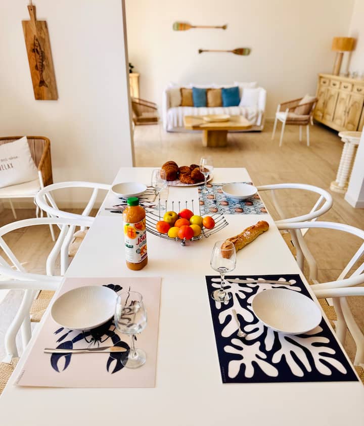 « Front De Mer » Appartement Les Pieds Ds L’eau. - Valras-Plage