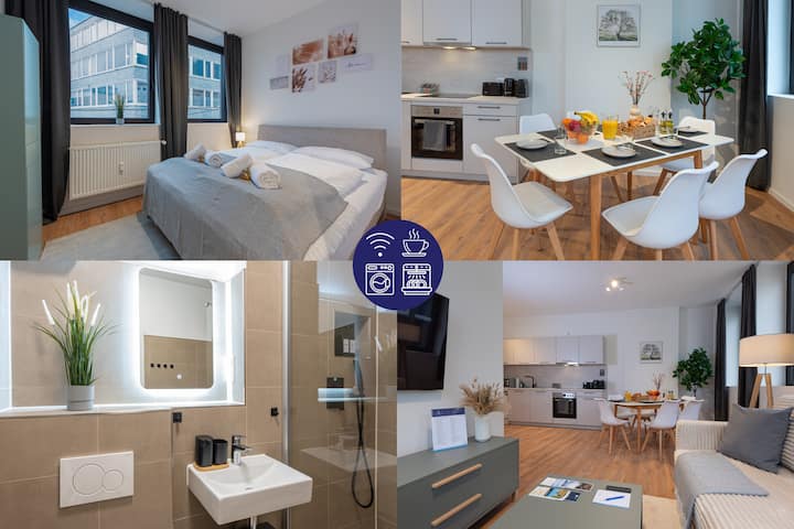 Modern City Apartment By Kennedyplatz Near Station - Essen