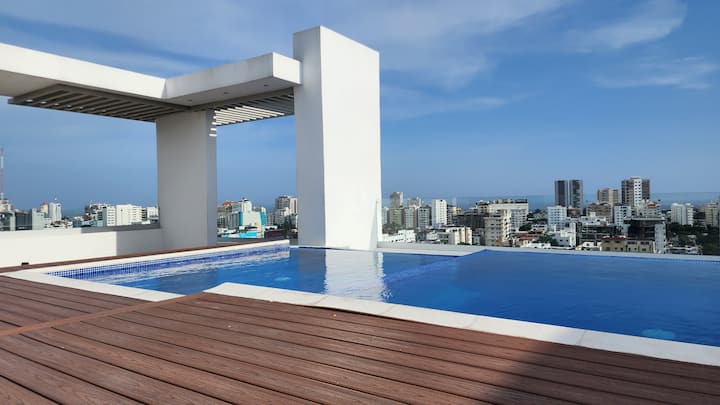 Apto 2 Hab. Con Terraza Y Area Social De Lujo - Santo Domingo
